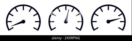 The tachometer, speedometer and indicator icon. Performance measurement ...