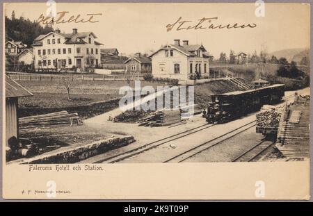Falerum hotel and station Stock Photo - Alamy