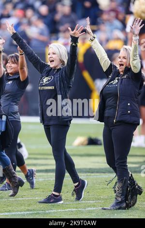 Arizona State Sun Devils spirit squad performs during half time of an ...