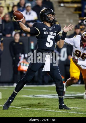October 29, 2022: Colorado Buffaloes tight end Caleb Fauria (18) has ...