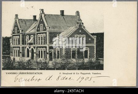 Vansbro station house around the turn of the century Stock Photo - Alamy