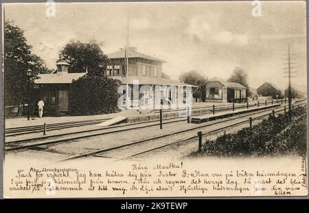 At Åby Railway Station Stock Photo - Alamy