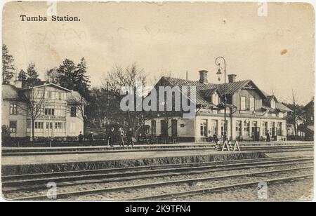 The Tumba railway station Stock Photo - Alamy