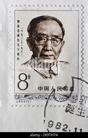 CHINA - CIRCA 1982: A stamp printed in China shows J87 90th Anniv. of ...