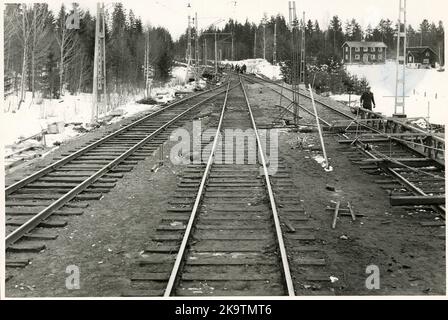 View from train 4212 over Granbo Bangård, about two weeks after the ...