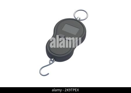 Hand scales isolated on white background. 3d render Stock Photo - Alamy