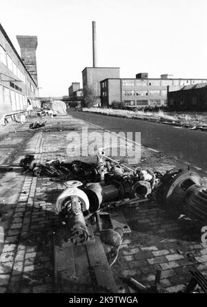 Closed Phrix rayon works on 20. 10. 1971 in Krefeld, Germany Stock ...