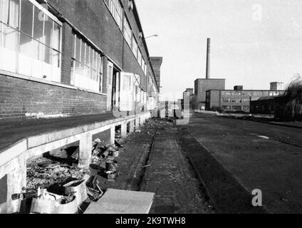 Closed Phrix rayon works on 20. 10. 1971 in Krefeld, Germany Stock ...