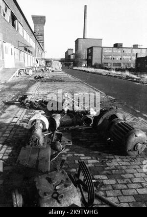 Closed Phrix rayon works on 20. 10. 1971 in Krefeld, Germany Stock ...