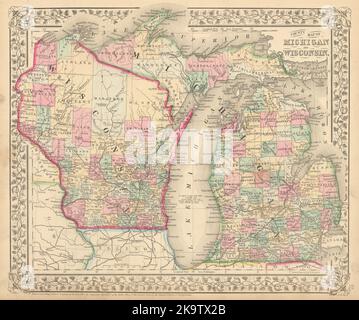 Map of Wisconsin Stock Photo - Alamy