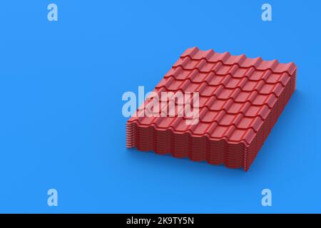 Modern metal roof tile. Contemporary roofing system. Building materials ...