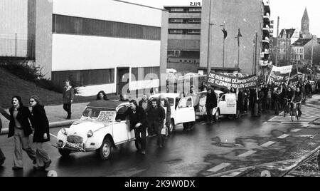 A demonstration with a DKP motorcade on 24 November 1973 in Essen ...