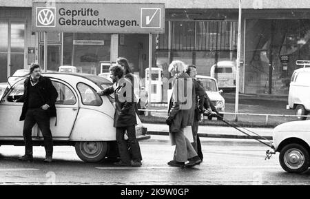 A demonstration with a DKP motorcade on 24 November 1973 in Essen ...