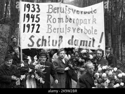 A march by Nazi opponents in the Rombergpark in Dortmund on 31 March ...