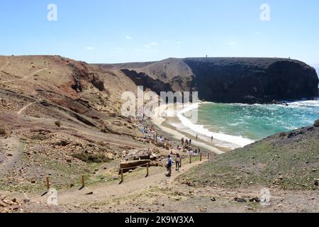 March 05 2018 - Lanzarote, Canary Islands, Spain: The People enjoy the ...
