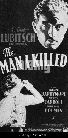 PHILLIPS HOLMES and NANCY CARROLL in THE MAN I KILLED 1932 director / producer ERNST LUBITSCH ...