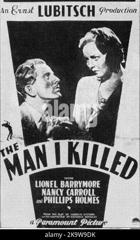 PHILLIPS HOLMES and NANCY CARROLL in THE MAN I KILLED 1932 director ...