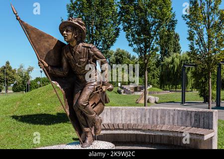 Monument to Bersaglieri (Italian Army's infantry corps) celebrating the ...