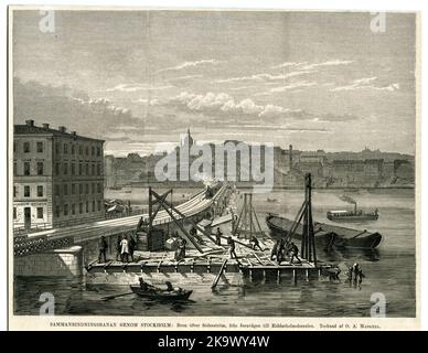 New bridge to Riddarholmen, the binding track Future image Stock Photo ...