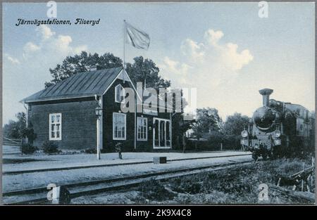 Oskarshamn station. Roj 1 m train Stock Photo - Alamy