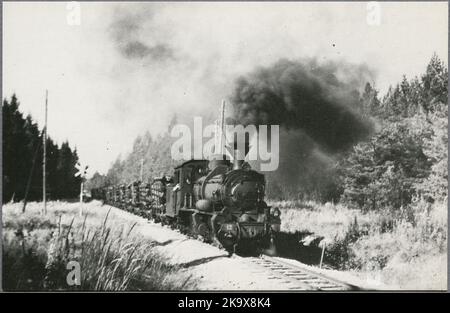 Dala-Ockelbo-Norrsund's railway, Donj Lok 7 "Ockelbo" with freight ...