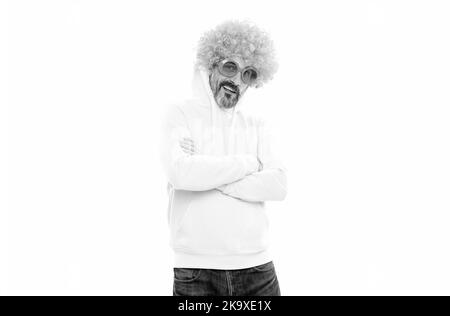 Looking somewhat eccentric and bizarre. Eccentric man wear sunglasses ...