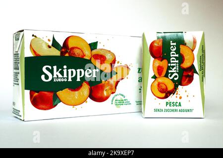 SKIPPER ZUEGG Peach Juice Stock Photo - Alamy