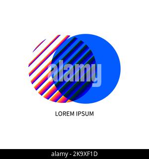 Communication, telecommunications logo with two circles. Unity ...