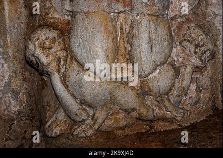 Evil eats itself beneath the feet of an early Christian child martyr as ...