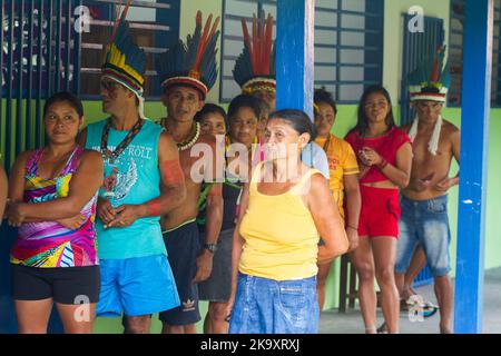 Paragominas, Brazil. 30th Oct, 2022. Elections 2022 Tembé indigenous ...