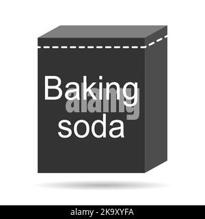 Baking soda ingredient icon shadow, cook food design symbol, bakery ...