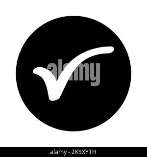 Check mark, tick icon, succes - yes vector illustration isolated on ...