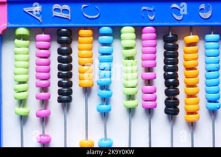 counting math learning toy on table Stock Photo - Alamy