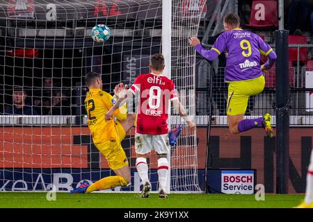 ALKMAAR - Henk Veerman of FC Volendam celebrates the 0-1 during the ...