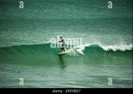 Surfing in Peniche, Portugal Stock Photo - Alamy