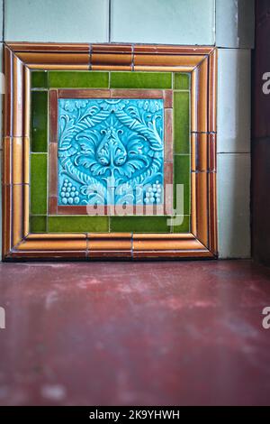Ceramic Tiles in the Pierhead Building Cardiff Bay South Wales UK Stock ...
