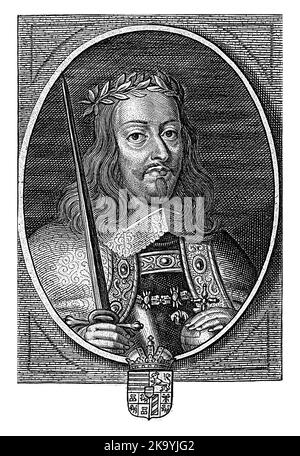 Portrait in an oval frame of Ferdinand III, Archduke of Austria and ...