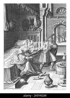 Joseph fleeing from Potiphar's wife, ca. 1515-25 Stock Photo - Alamy