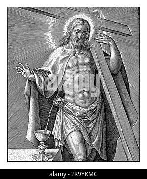 Christ on the Cold Stone, Hieronymus Wierix, after Jan van der Straet ...