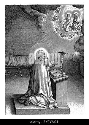 Ignatius of Loyola Has a Vision of Mary with the Christ Child, Hieronymus Wierix, 1611 - 1615 ...