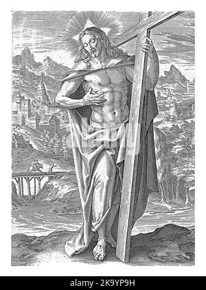 wound in the side of Jesus Christ Crucified, detail of a statue of ...