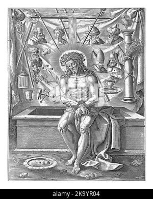Christ as a man of sorrows, Antonie Wierix (II), 1565 - before 1604 Christ as a man of sorrows ...