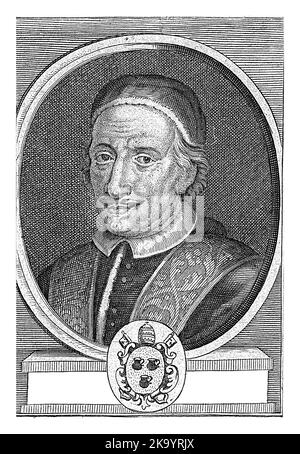 Portrait of Innocent XII in oval frame, Simon Thomassin, 1665 - 1733 ...