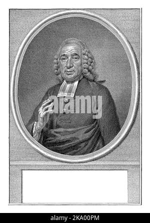 In the frame below his portrait his name in Latin and his coat of arms ...