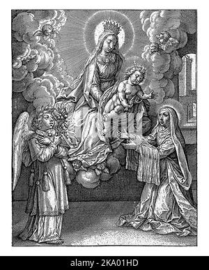 Saint Francesca Romana, dressed in the habit of the Olivetan oblates ...