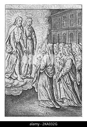 Virgin Mary, Hieronymus Wierix, 1563 - before 1619 The Virgin Mary, her hands devoutly crossed ...