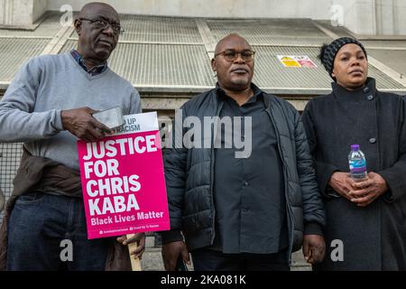 Prosper Kaba and Helen Lumuanganu, outside the Old Bailey in London ...