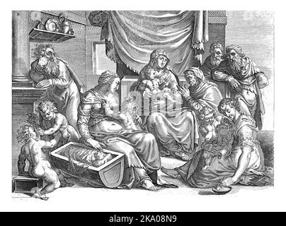 Holy Family, Bartholomew Willemsz. Dolendo, after Michiel Coxie (I ...