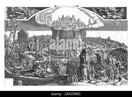 Table of Cebes. Allegorical representation of the path of life as the ...