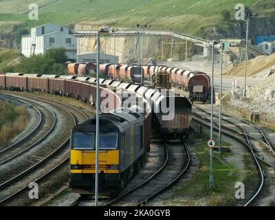 The Cemex limestone quarry at Dove Holes in Derbyshire Stock Photo - Alamy